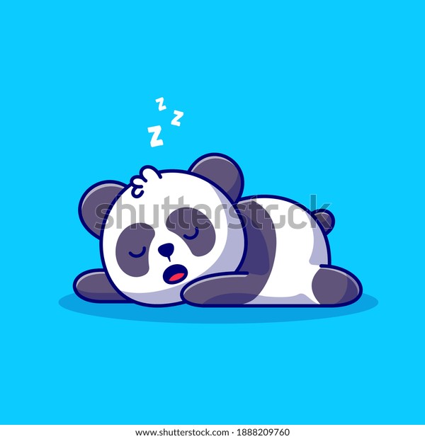 Cute Panda Sleeping Cartoon Vector Icon Stock Vector (Royalty Free ...