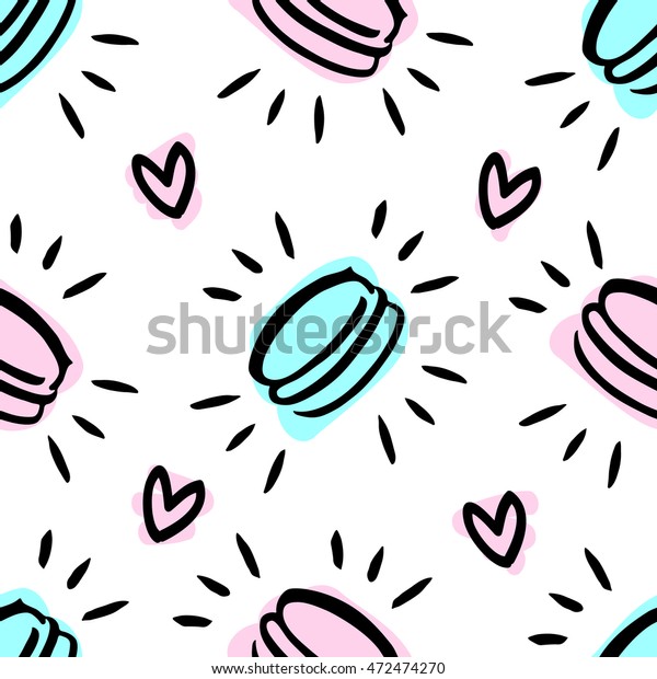 Vector de stock (libre de regalías) sobre Típico patrón con macarón ...
