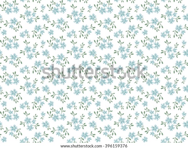 Cute Pattern Small Flower Small Blue Stock Vector (Royalty Free ...