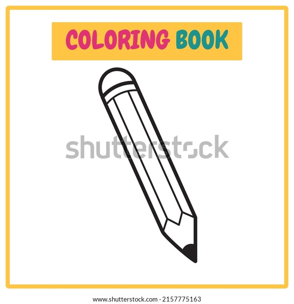 Cute Pencil Outline Vector Illustration Stock Vector (Royalty Free ...