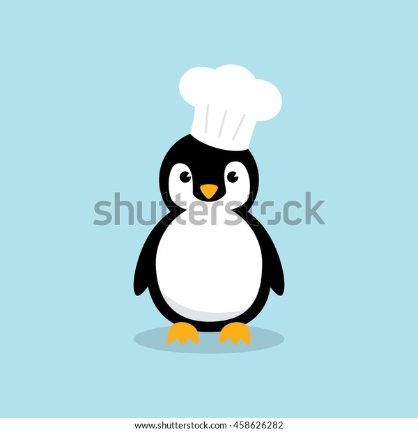 Cute Penguin Character Chef Cooking Hat Stock Vector (Royalty Free ...
