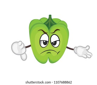 Cute Pepper Character Cartoon Vector Illustration Stock Vector (Royalty ...
