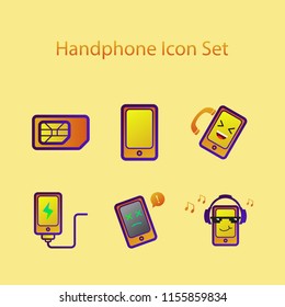 Cute Phone Icon Set Stock Vector (Royalty Free) 1155859834 | Shutterstock