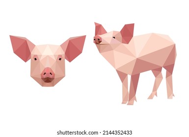 790 Pig polygon art Images, Stock Photos & Vectors | Shutterstock
