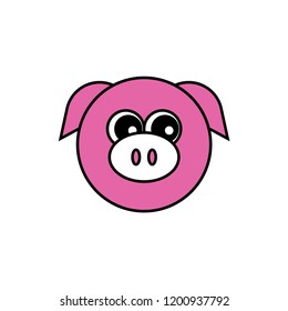 Cute Pig Icon Stock Vector (Royalty Free) 1200937792 | Shutterstock