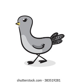 Cute Pigeon Vector Illustration Stock Vector (Royalty Free) 383519281
