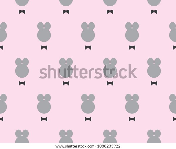 Cute Pink Cartoon Backgroundseamless Vector Texture Stock Vector ...