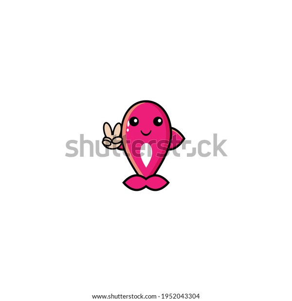 Cute Pink Fish Vector Design Cute Stock Vector (Royalty Free ...