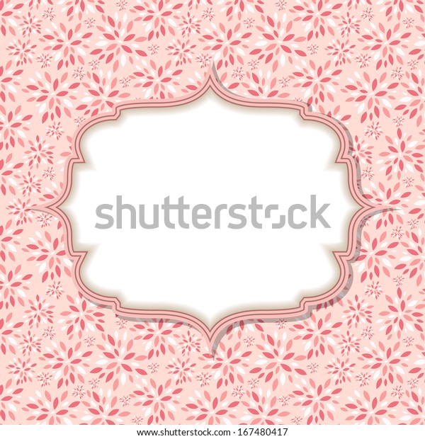 Cute Pink Frame Vector Illustration Stock Vector (Royalty Free ...