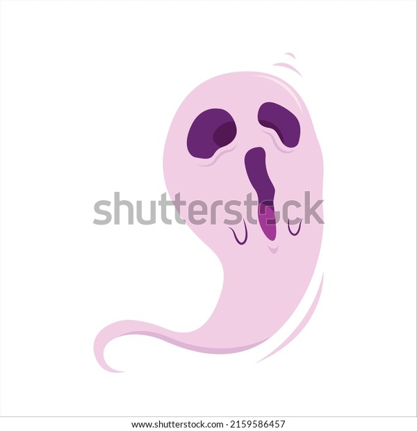 Cute Pink Ghost Vector Download Stock Vector (Royalty Free) 2159586457 ...