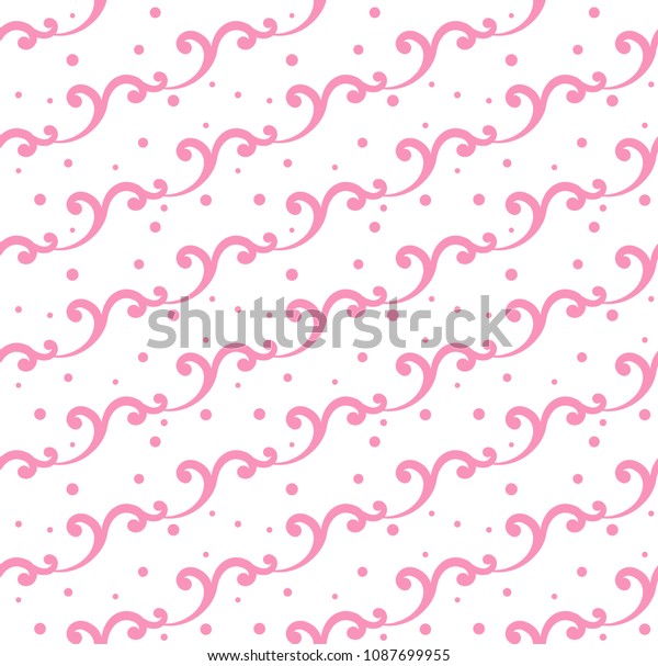 Cute Pink Pattern Seamless Lovely Background Stock Vector (Royalty Free ...
