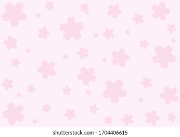Cute Pink Sakura Flower Pattern Background Stock Vector (Royalty Free ...
