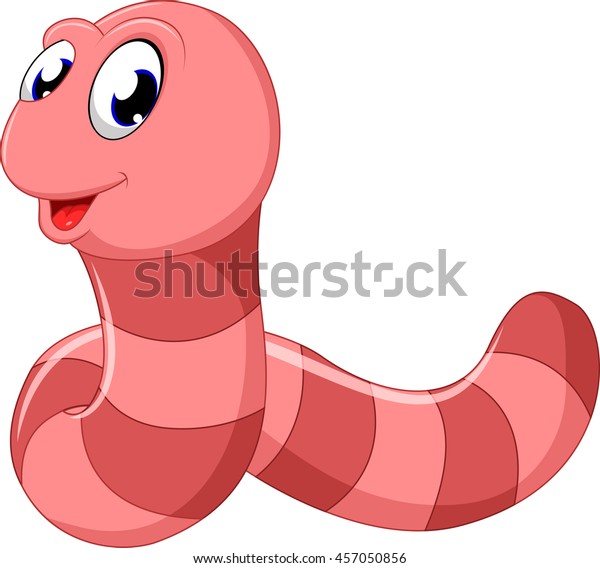 Cute Pink Worm Cartoon: เวกเตอร์สต็อก (ปลอดค่าลิขสิทธิ์) 457050856 ...