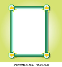 Cute Pixel Frame Pixel Art Old Stock Vector (Royalty Free) 405013078 ...