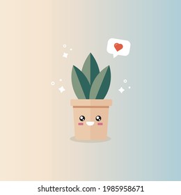 Cute Plant Vector Illustration Stock Vector (Royalty Free) 1985958671 ...