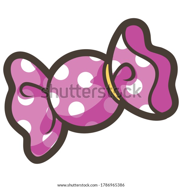 Cute polka dot pink toffee caricatura: vector de stock (libre de ...