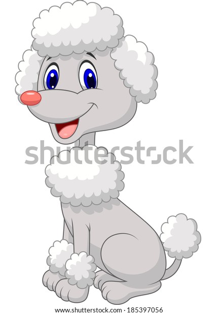 Cute Poodle Cartoon Stock Vector (Royalty Free) 185397056