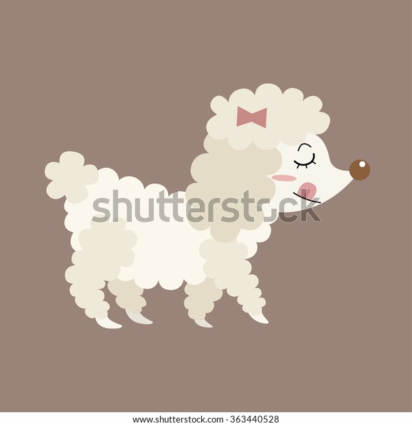 Cute Poodle Dog Cartoon Vector Stock Vector (Royalty Free) 363440528 ...