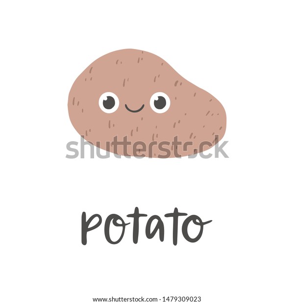 Cute Potato Cartoon Style Vector Illustration Stock Vector (Royalty ...