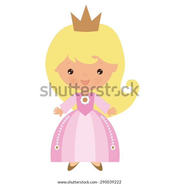 Cute Princess Vector Illustration Stock Vector (Royalty Free) 290039222 ...