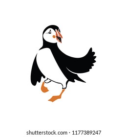 Cute Puffin Character Stock Vector (Royalty Free) 1177389247 | Shutterstock