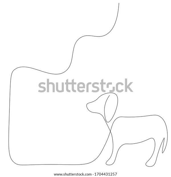Cute Puppy Line Drawing Vector Illustration 库存矢量图（免版税）1704431257 ...