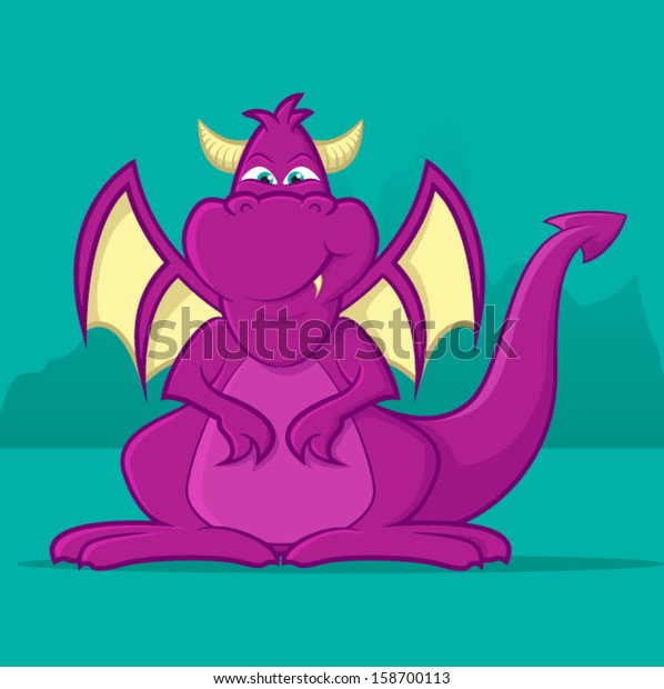 Cute Purple Dragon Charactervector Dragon Cartoon Stock Vector (Royalty ... Cute Purple Dragon Charactervector Dragon Cartoon Stock Vector (Royalty ...