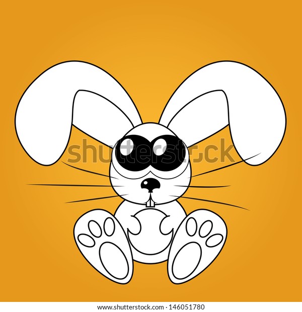 Cute Rabbit Big Eyes Vector Illustration Stock Vector (Royalty Free ...