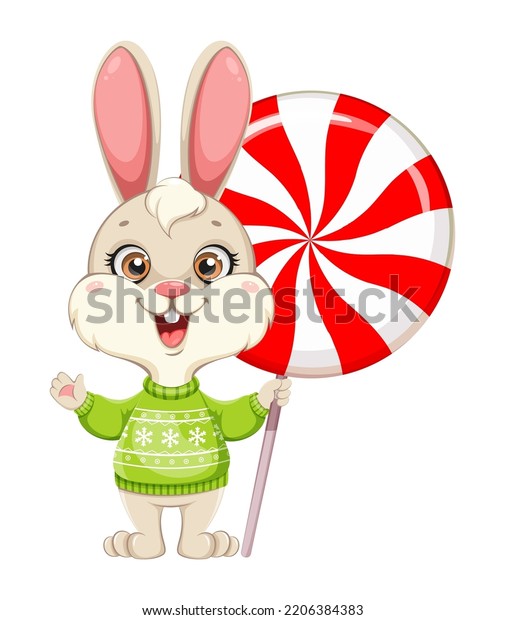 Cute Rabbit Cartoon Character Funny Bunny Stock Vector (Royalty Free ...