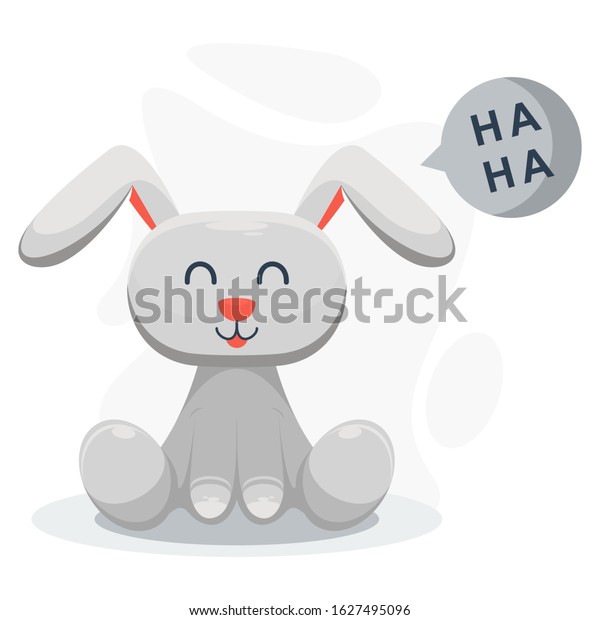 Cute Rabbit Emoticon Cartoon Vector Stock Vector (Royalty Free ...