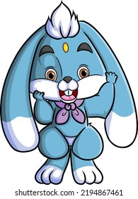 Cute Rabbit Long Ears Sitting Cute Stock Vector (Royalty Free ...