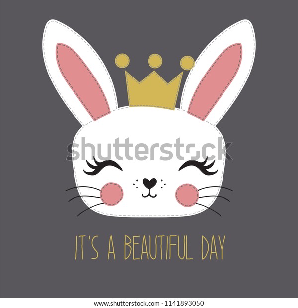 Cute Rabbit Vectoreaster Bunny Be Used Stock Vector (Royalty Free ...