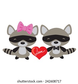 Cute Racoon Vector Illustration Stock Vector (Royalty Free) 242608717 ...