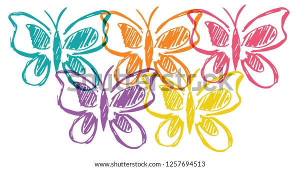 Cute Rainbow Color Set Collection Beautiful Stock Vector (Royalty Free ...
