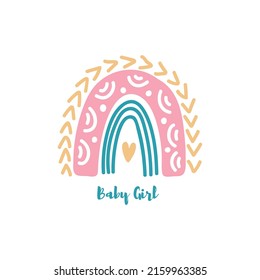 Cute Rainbow Colorful Cute Boho Vector Stock Vector (Royalty Free ...