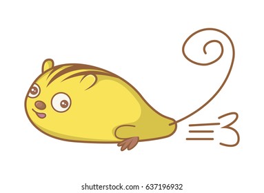 Cute Rat Running Vector Illustration Isolated Stock Vector (Royalty ...