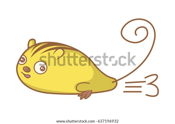 Cute Rat Running Vector Illustration Isolated Stock Vector (Royalty ...