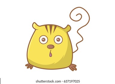 Cute Rat Shocked Vector Illustration Isolated Stock Vector (Royalty ...