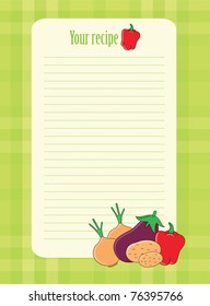 Cute Recipe Label Vector Illustration Stock Vector (Royalty Free ...