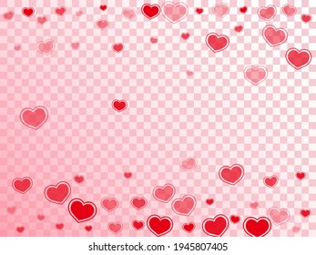 Cute Red Hearts Flying Vector Illustration Stock Vector (Royalty Free ...