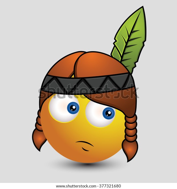 Cute Red Indian Emoji Smiley Emoticon
