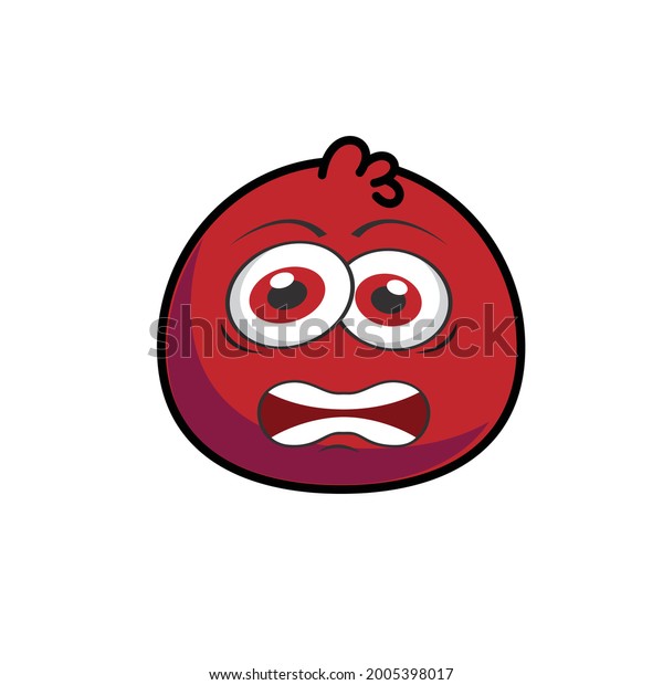 Cute Red Monster Cartoon Funny Character Stock Vector (Royalty Free ...