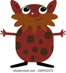 Cute Red Monster Illustration Vector On Stock Vector (Royalty Free ...