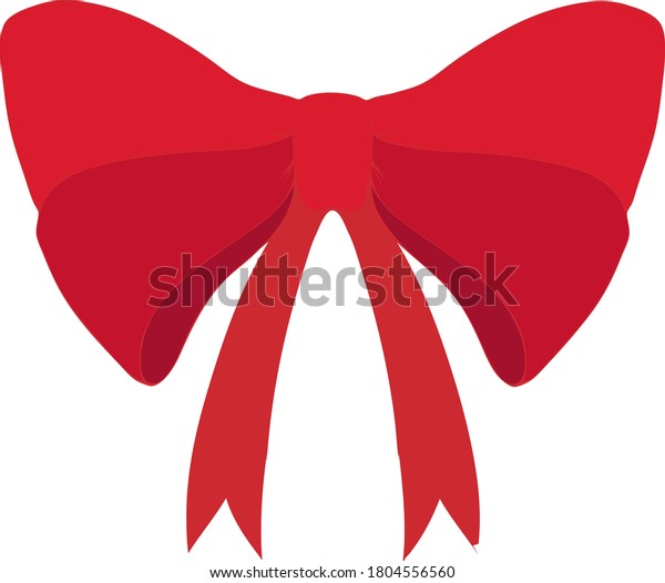 Cute Red Ribbon Illustration Material Stock Vector (Royalty Free ...