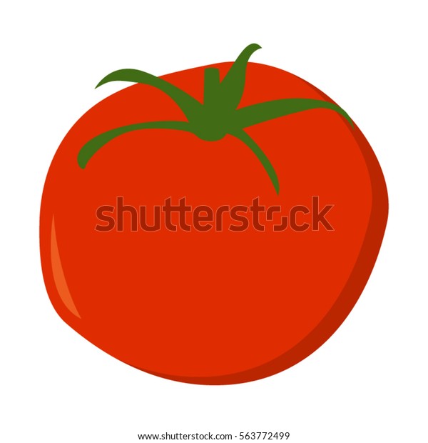 Cute Reddish Cartoon Vector Tomato Illustration Stock Vector (Royalty ...