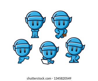 Cute Robot Elf Stock Vector (Royalty Free) 1345820549 | Shutterstock