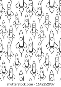 Cute Rocket Pattern Stock Vector (Royalty Free) 1142252987 | Shutterstock