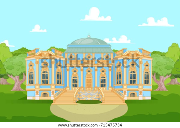 Cute Romantic Palace Princess Stock Vector (Royalty Free) 715475734 ...