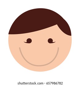 Cute Round Man Face Cartoon Stock Vector (Royalty Free) 657986782