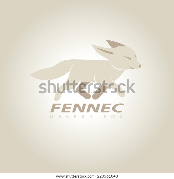 Cute Running Fennec Desert Fox Logo Stock Vector (Royalty Free) 220561048